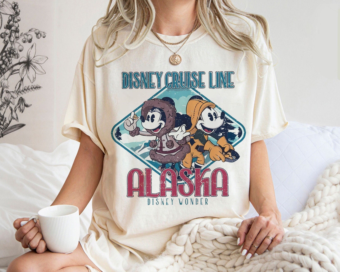 Vintage Mickey and Friends Disney Alaska Cruise Shirt, Disney Family Cruise Vacation 2024 ...