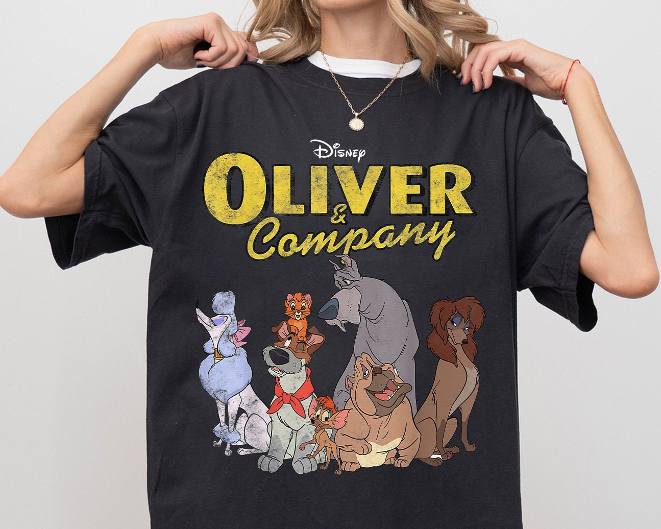 Vintage Disney Oliver and Company Group Retro 90s Shirt, Oliver, Dodger ...