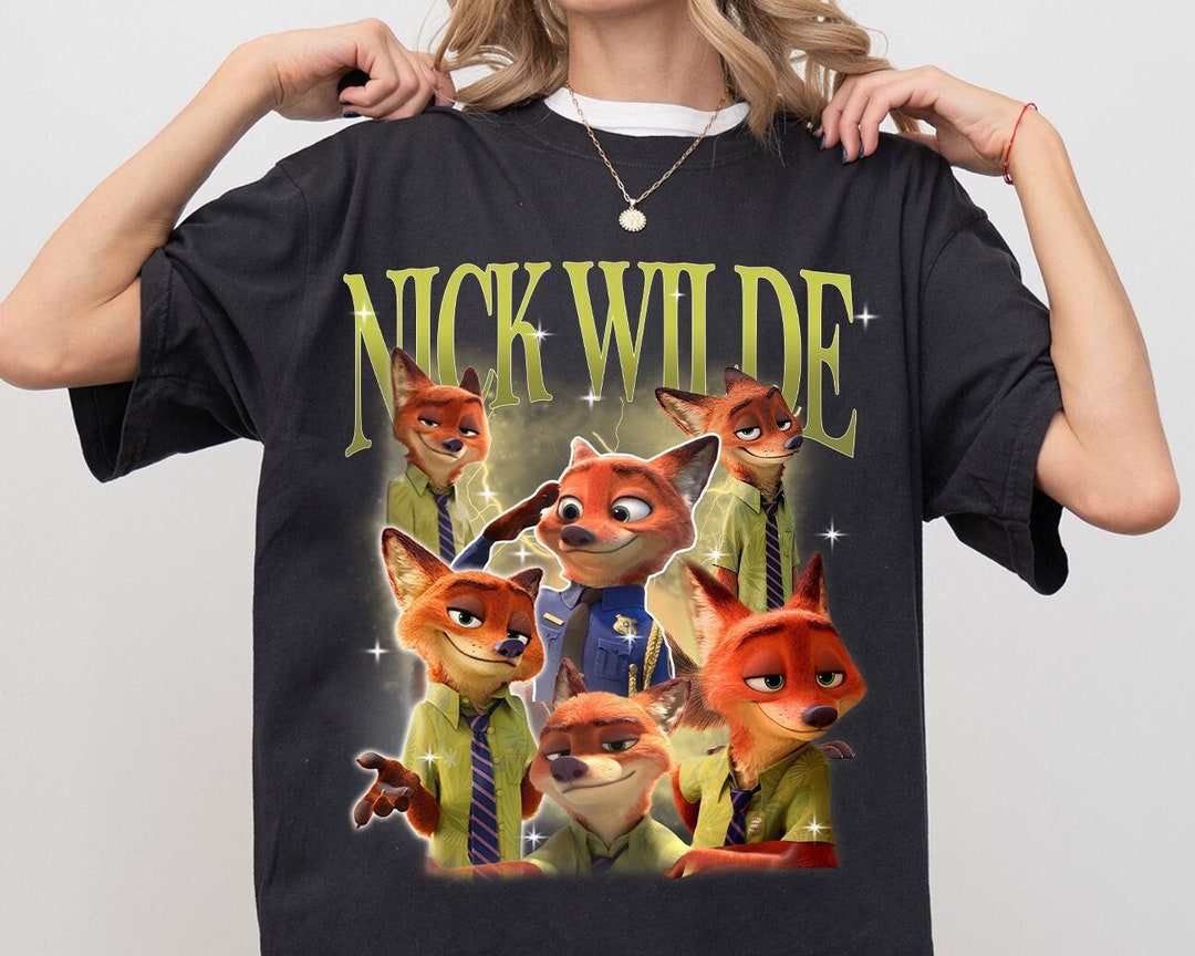 Vintage Nick Wilde Zootopia Shirts, Trending Crewneck, Couple Disney ...