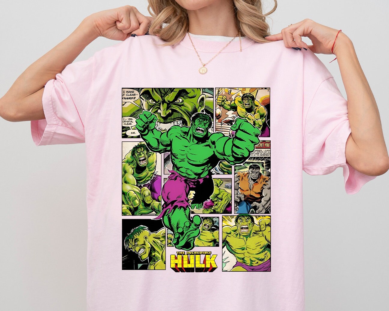 Marvel Classic the Incredible Hulk Distressed Portrait Shirt, Vintage ...