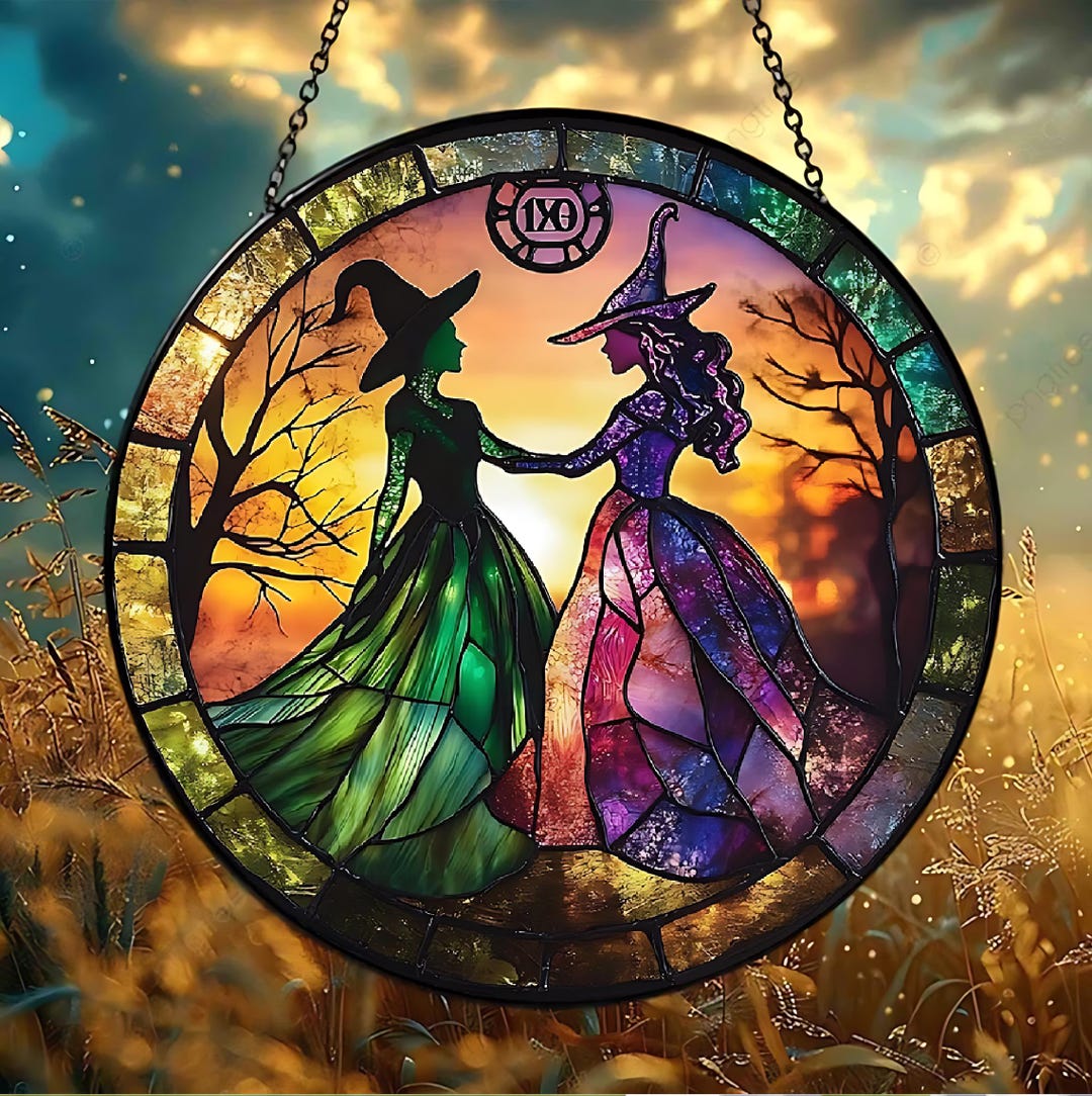 Witches of Oz Window Hanging, Elphaba and Glinda Besties Acrylic ...