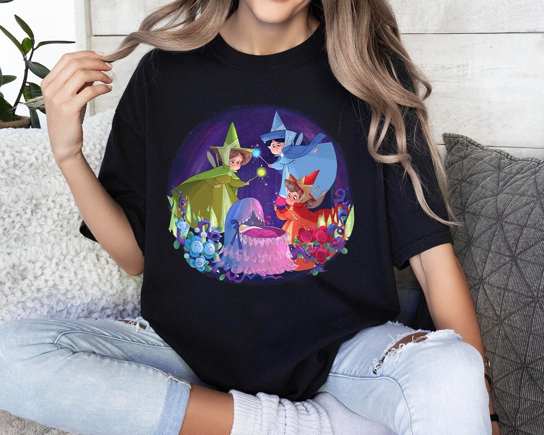 Disney Sleeping Beauty Good Fairies Flora Fauna Merryweather Shirt ...