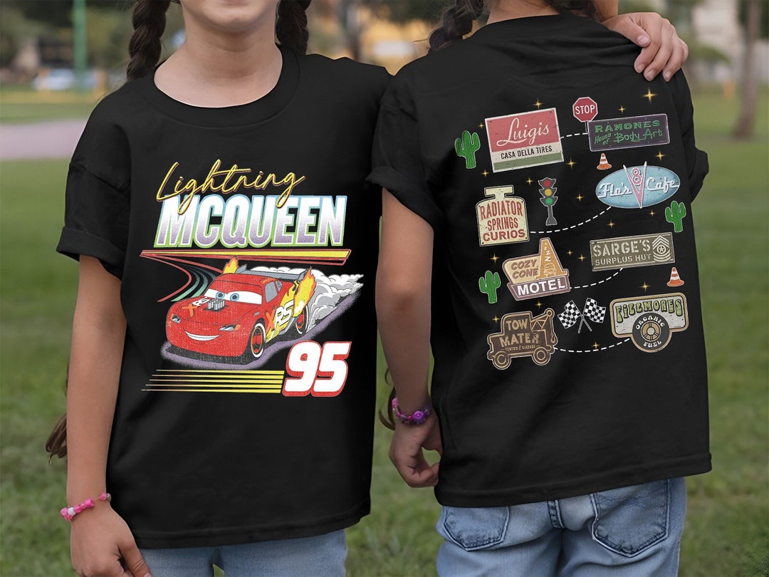 Disney Cars 2 Side Shirt, Cars Movie Shirt, Lightning Mcqueen Shirt ...