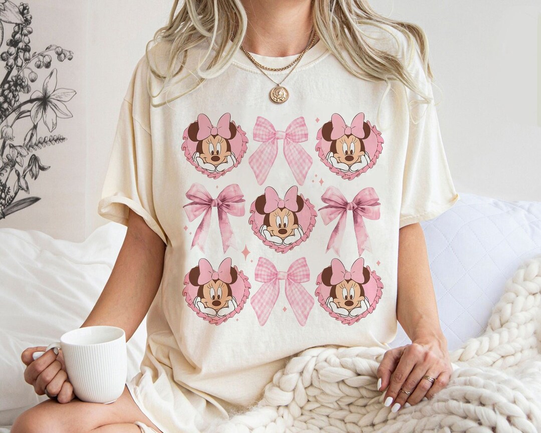 Cute Minnie Coquette Pink Shirt, Minnie Mouse Shirt, Minnie Pink Bow ...