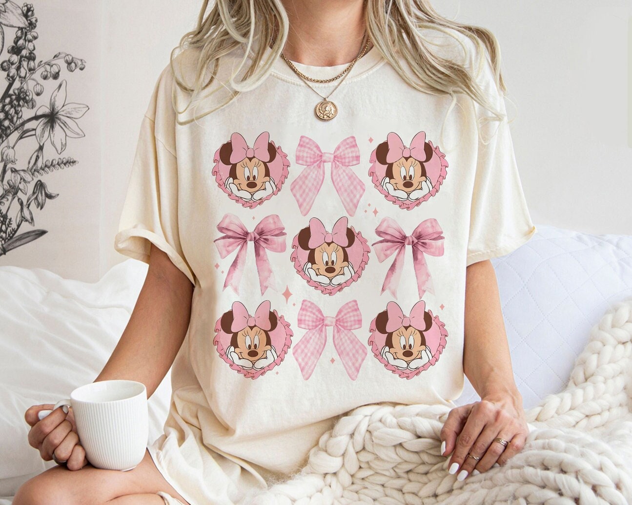 Cute Minnie Coquette Pink Shirt, Minnie Mouse Shirt, Minnie Pink Bow ...