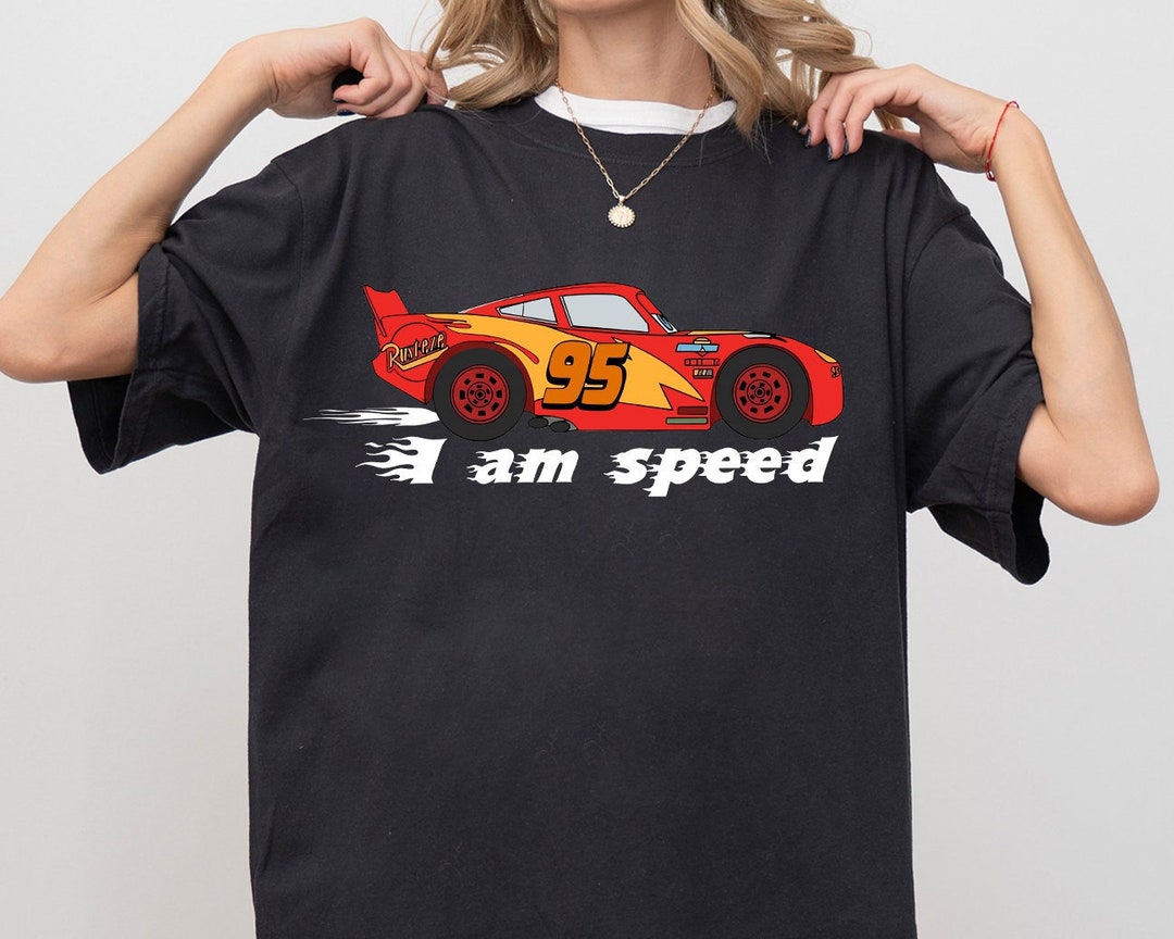 Vintage I Am Speed Lightning Mcqueen Shirt, Disney Cars Tee, Piston Cup ...