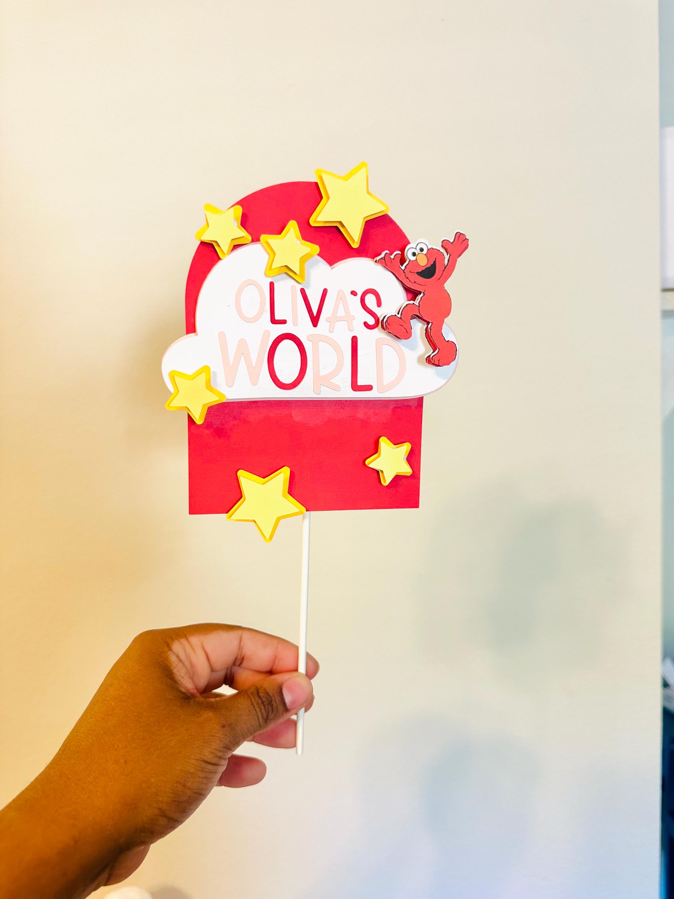 Elmo Cake Topper, Elmo Birthday, Elmo Birthday Accessories, Elmo Cake ...