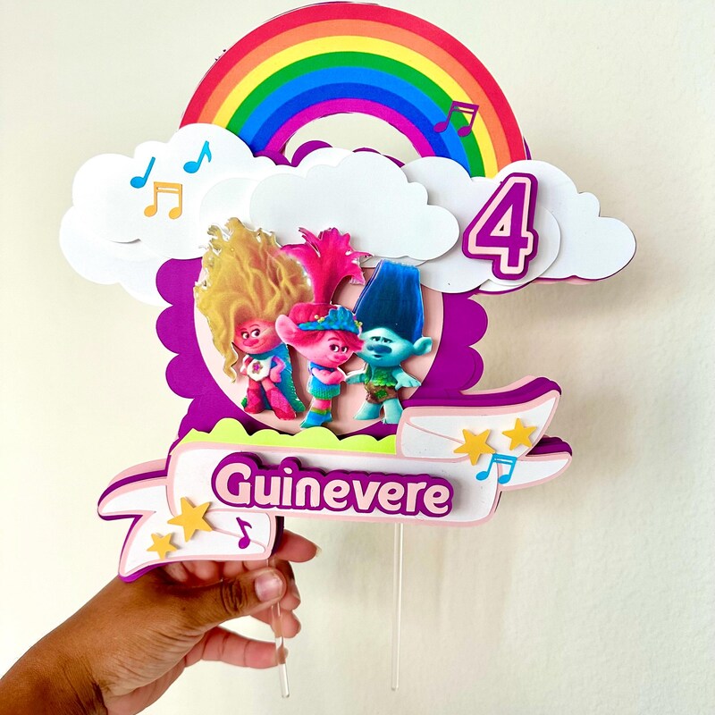 Trolls Cake Toppers - Etsy