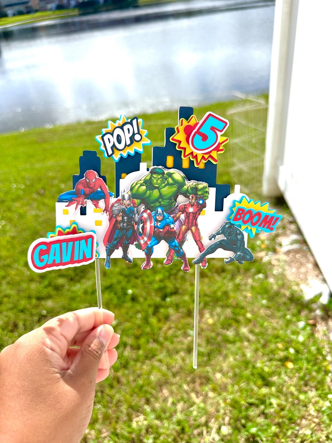 Superheroes Cake Topper, Cake Topper, Birthday Cake Topper, Superheroes ...