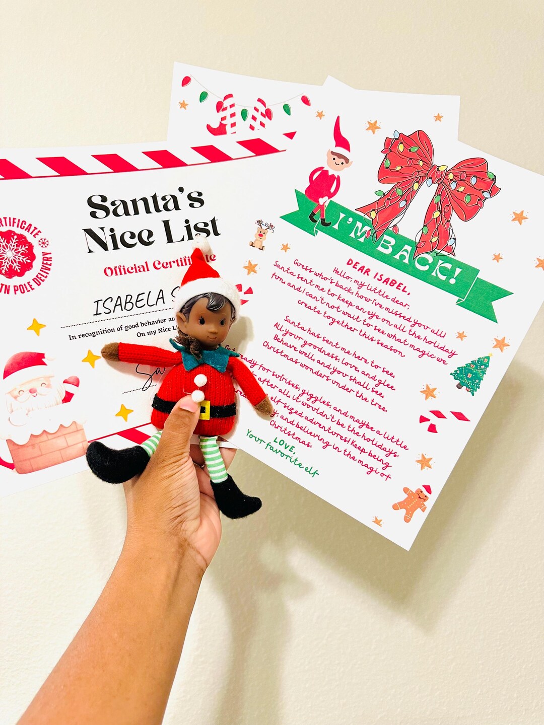 12 or 24 Day Elf Kit With Props, Personalized Arrival Letter, 2024 ...