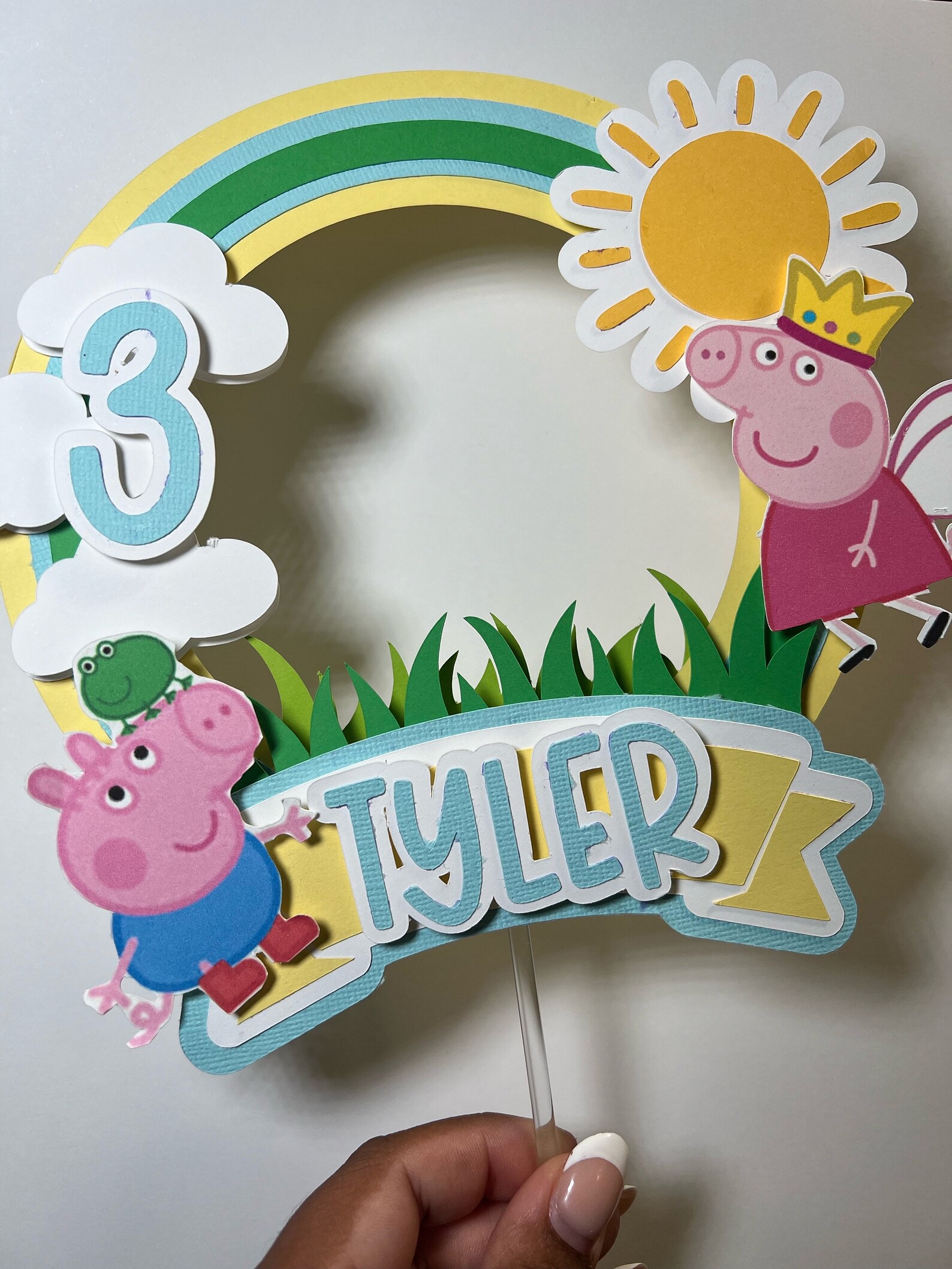 Peppa Pig Cake Topper, Peppa Pig Party Decor, Customizable, Peppa Pig ...