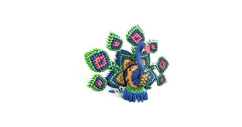 3D Origami Peacock, Handmade, Cute Gift, Wedding Gift, Anniversary Gift ...