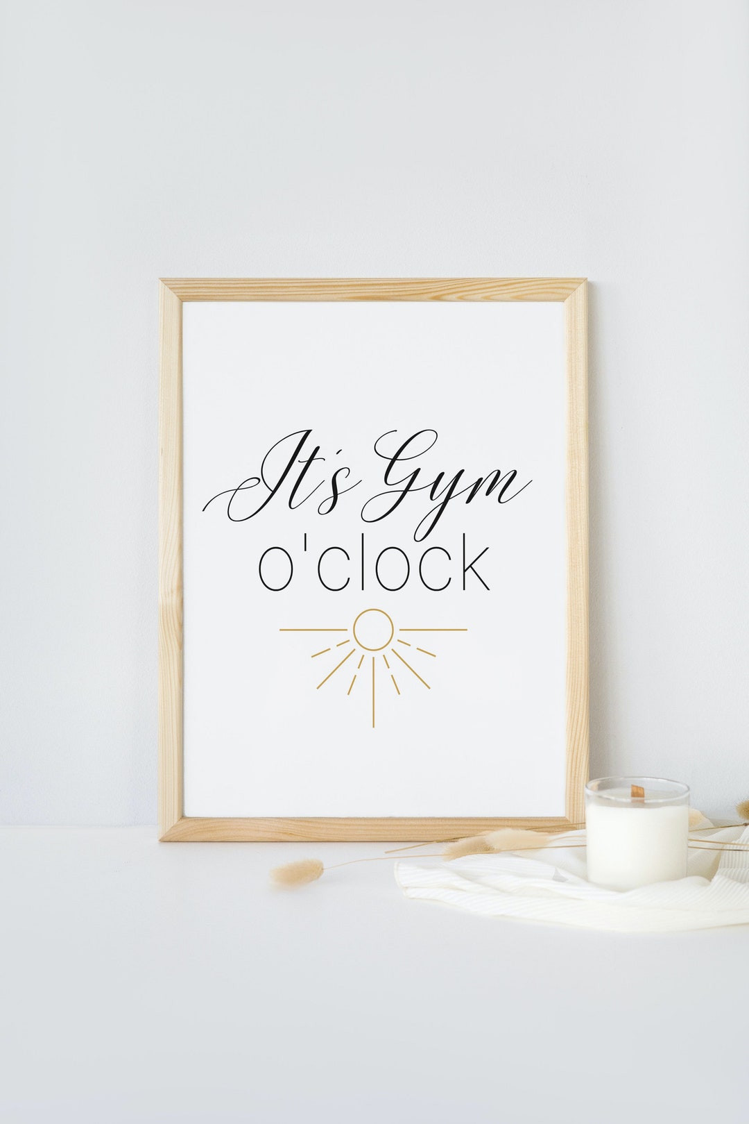 It's Gym O'clock Motivational Poster, Digital Download, Fitness - Etsy