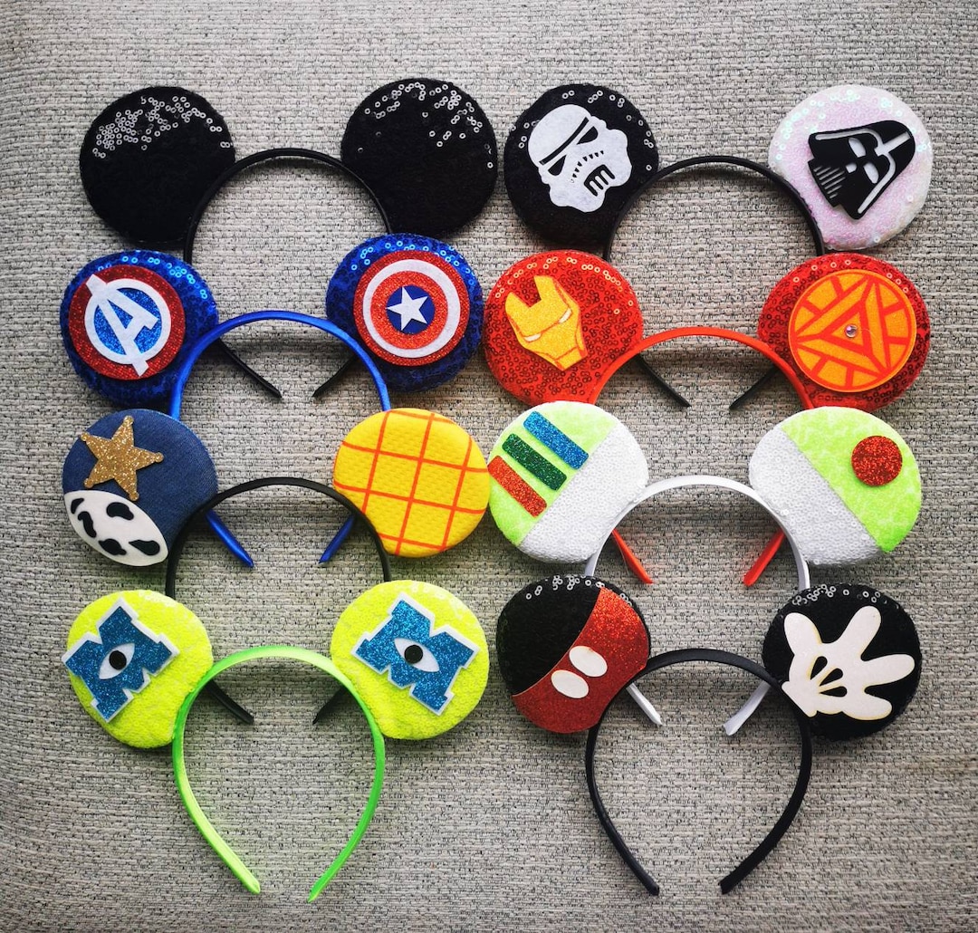 Disney Inspired Ears, Boys, Mickey, Toy Story, Baymax, Marvel, Bowless ...