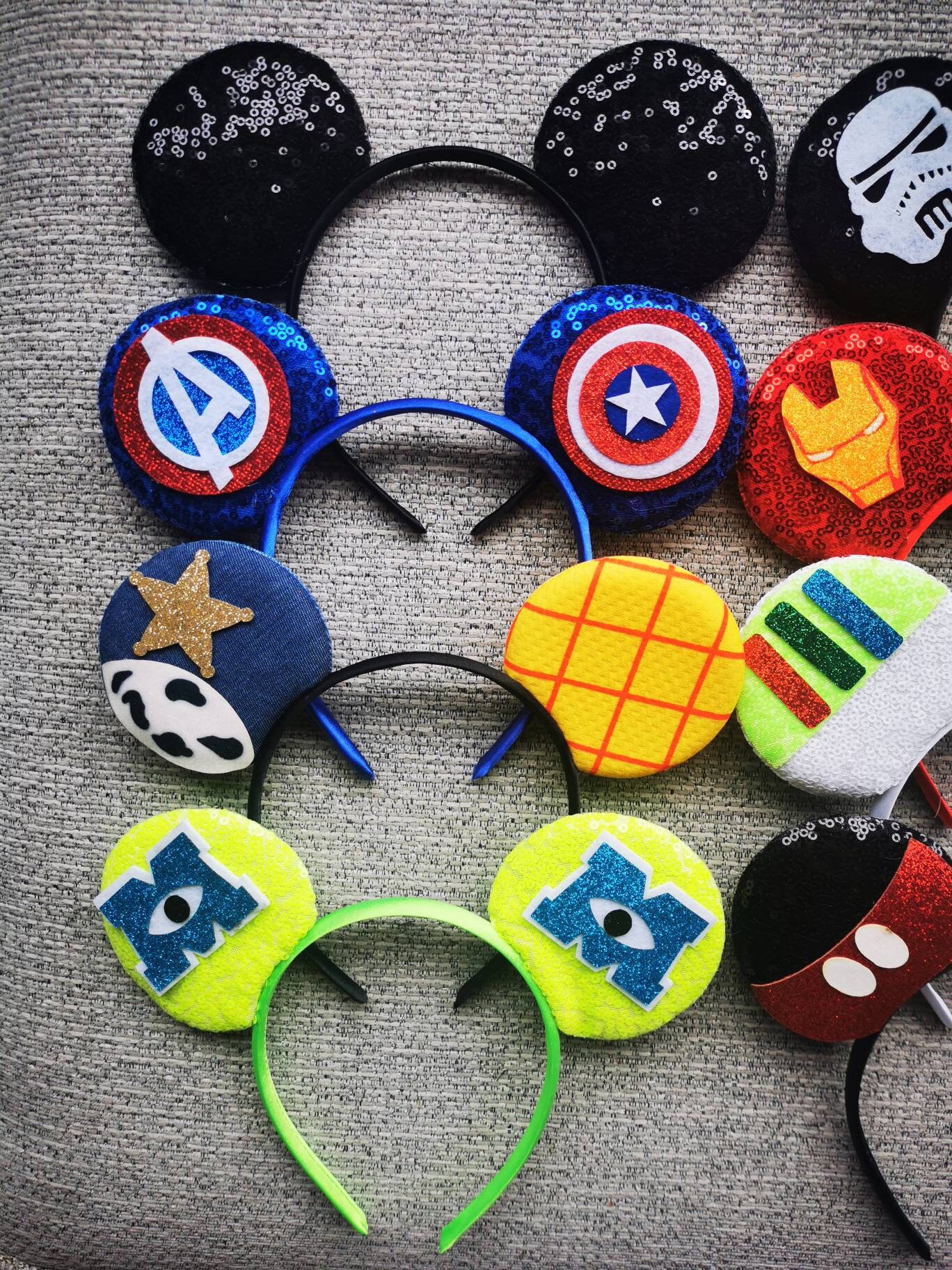 Disney Inspired Ears, Boys, Mickey, Toy Story, Baymax, Marvel, Bowless ...