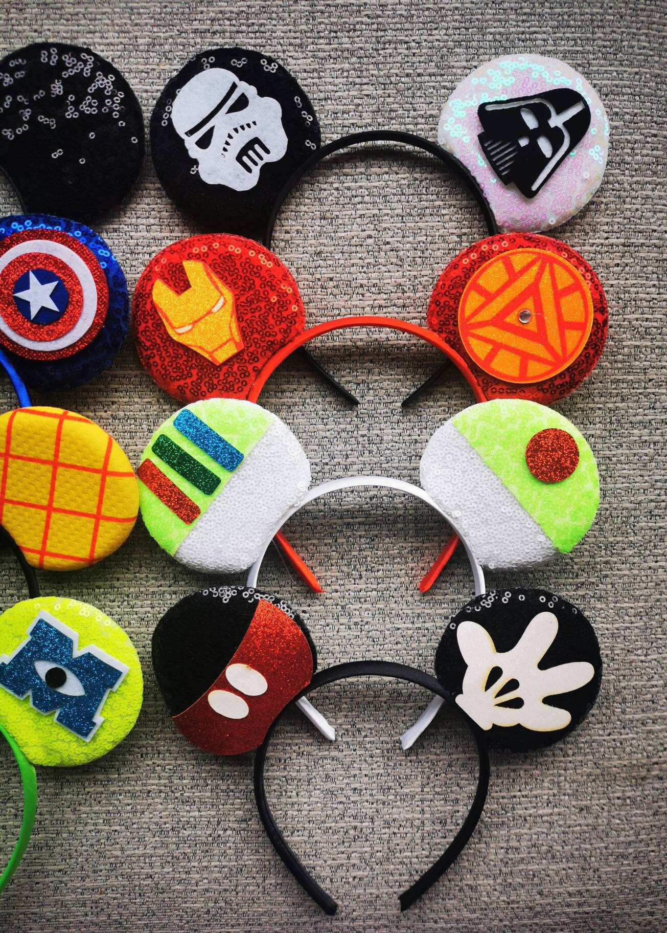 Disney Inspired Ears, Boys, Mickey, Toy Story, Baymax, Marvel, Bowless ...