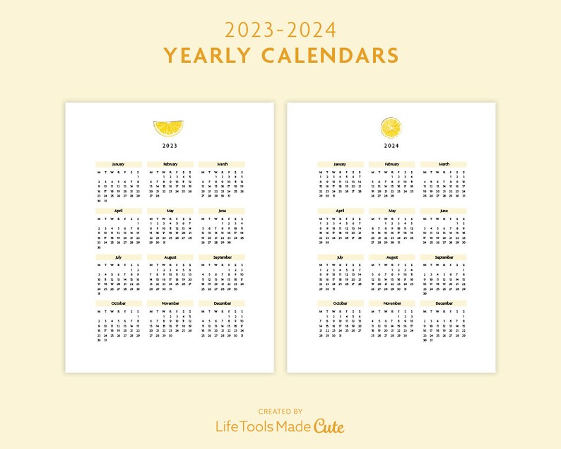 2023-2024 Printable & Digital Planner Pages +productivity Pages: Yearly ...