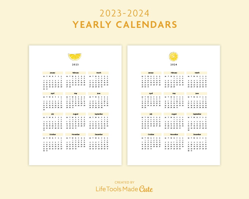 2023-2024 Printable & Digital Planner Pages +productivity Pages: Yearly ...