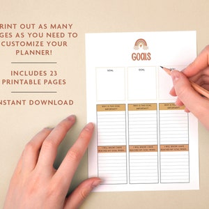 2023-2024 Printable & Digital Planner Pages +goal and Productivity ...