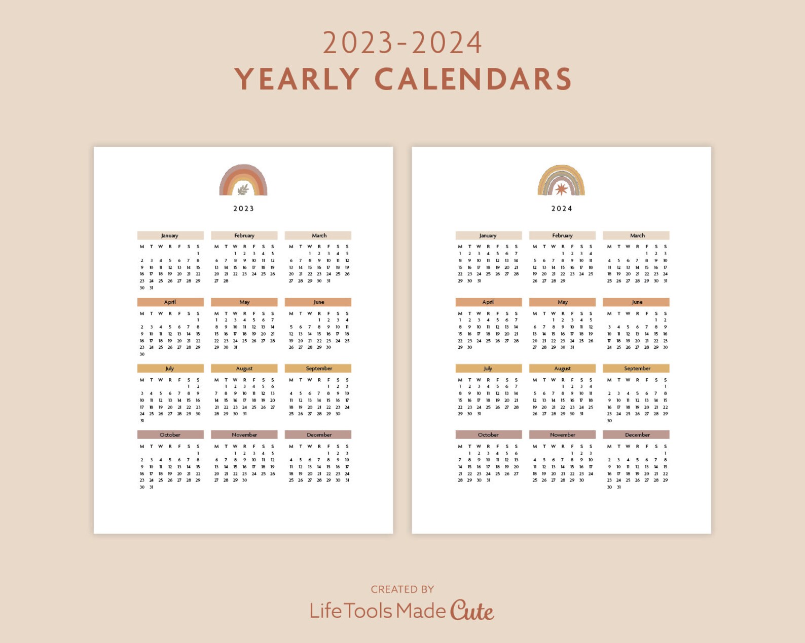 2023-2024 Printable & Digital Planner Pages +goal and Productivity ...