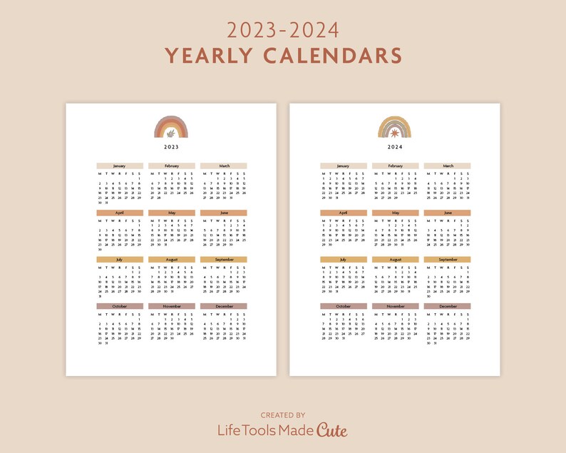 2023-2024 Printable & Digital Planner Pages +goal and Productivity ...