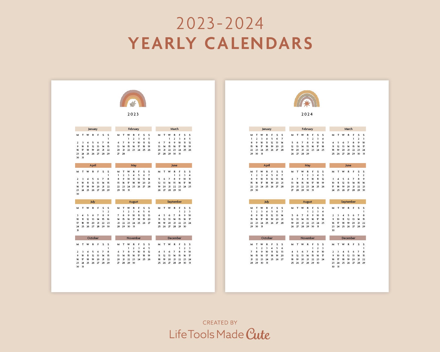 2023-2024 Printable & Digital Planner Pages +goal and Productivity ...