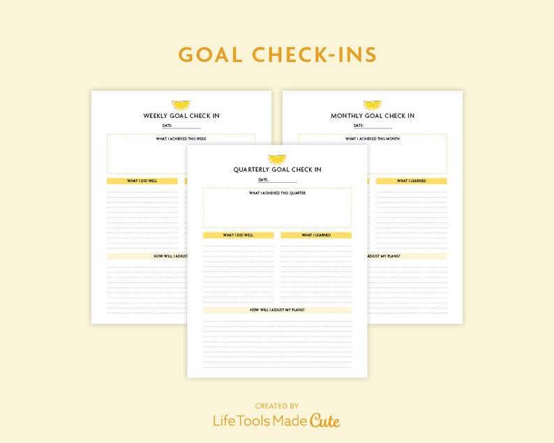 2023-2024 Printable & Digital Planner Pages goal and Productivity Pages ...