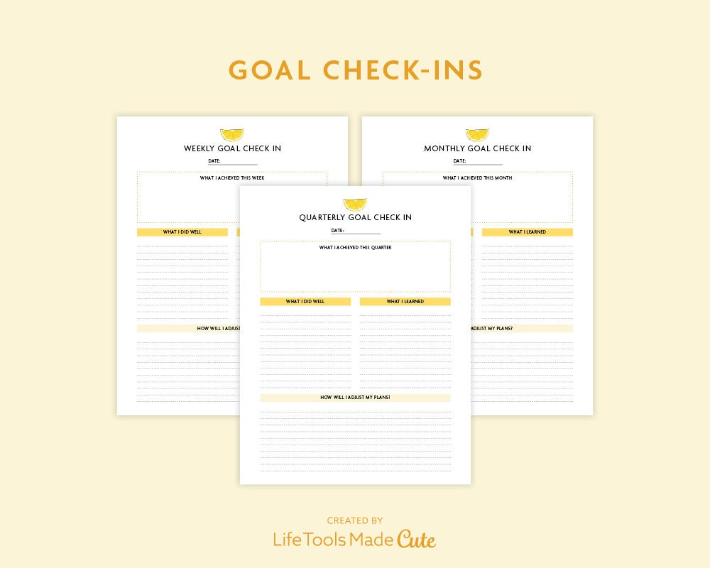 2023-2024 Printable & Digital Planner Pages +goal and Productivity ...