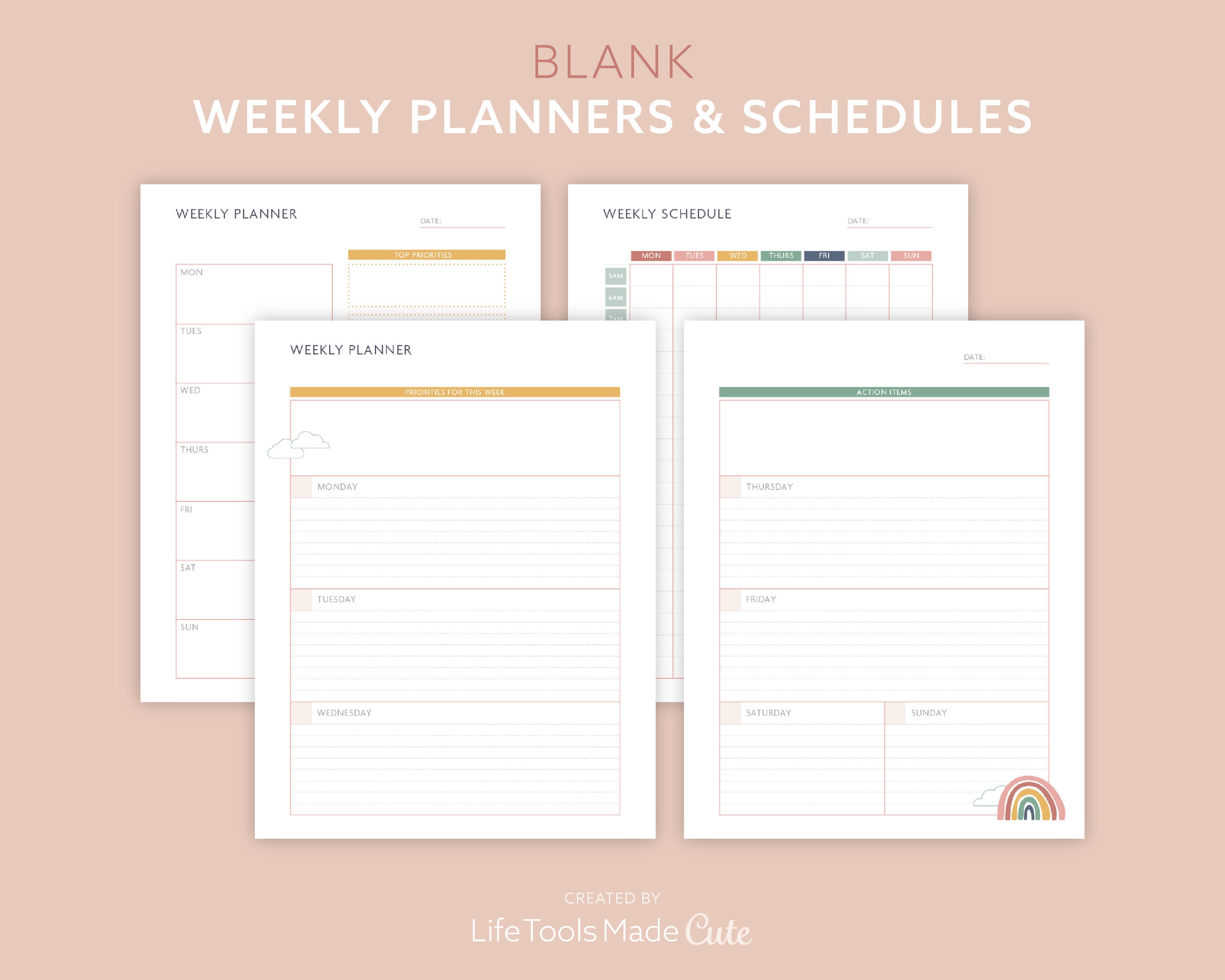 2023-2024 +goal Setting +productivity Yearly, Monthly & Weekly Planner ...