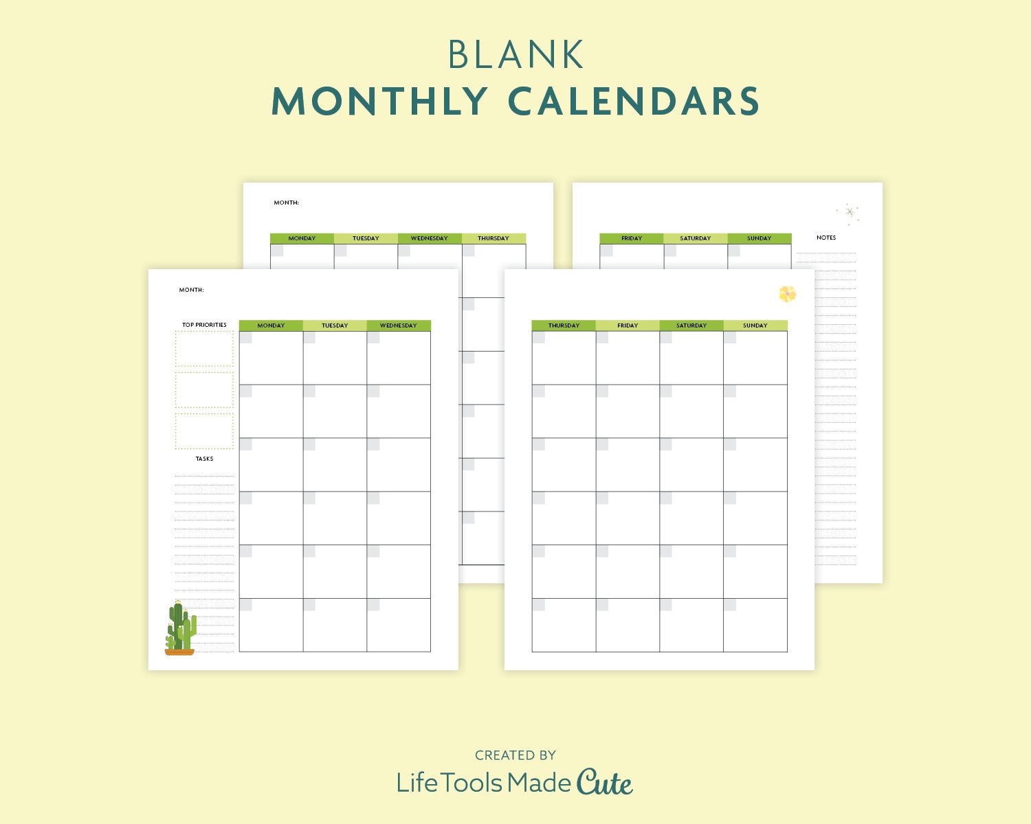 2023-2024 Printable & Digital Planner Pages +goal and Productivity ...