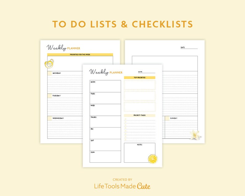 2023-2024 Printable & Digital Planner Pages +productivity Pages: Yearly ...
