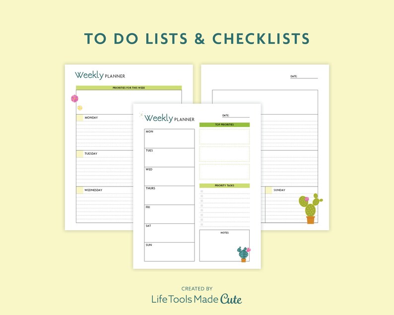 2023-2024 Printable & Digital Planner Pages productivity - Etsy