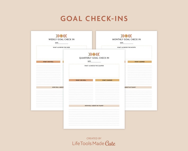 2023-2024 Printable & Digital Planner Pages +goal and Productivity ...