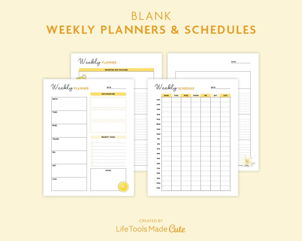 2023-2024 Printable & Digital Planner Pages +productivity Pages: Yearly ...