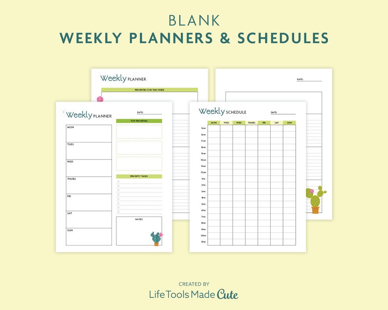 2023-2024 Printable & Digital Planner Pages +goal and Productivity ...
