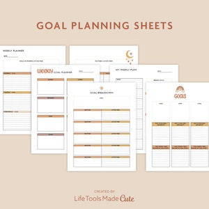 2023-2024 Printable & Digital Planner Pages +goal and Productivity ...