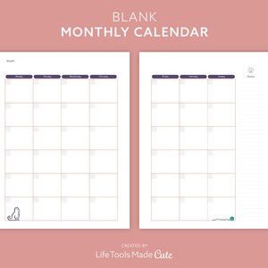 2023-2024 Yearly, Monthly & Weekly Planner, Cozy Cats, Printable ...