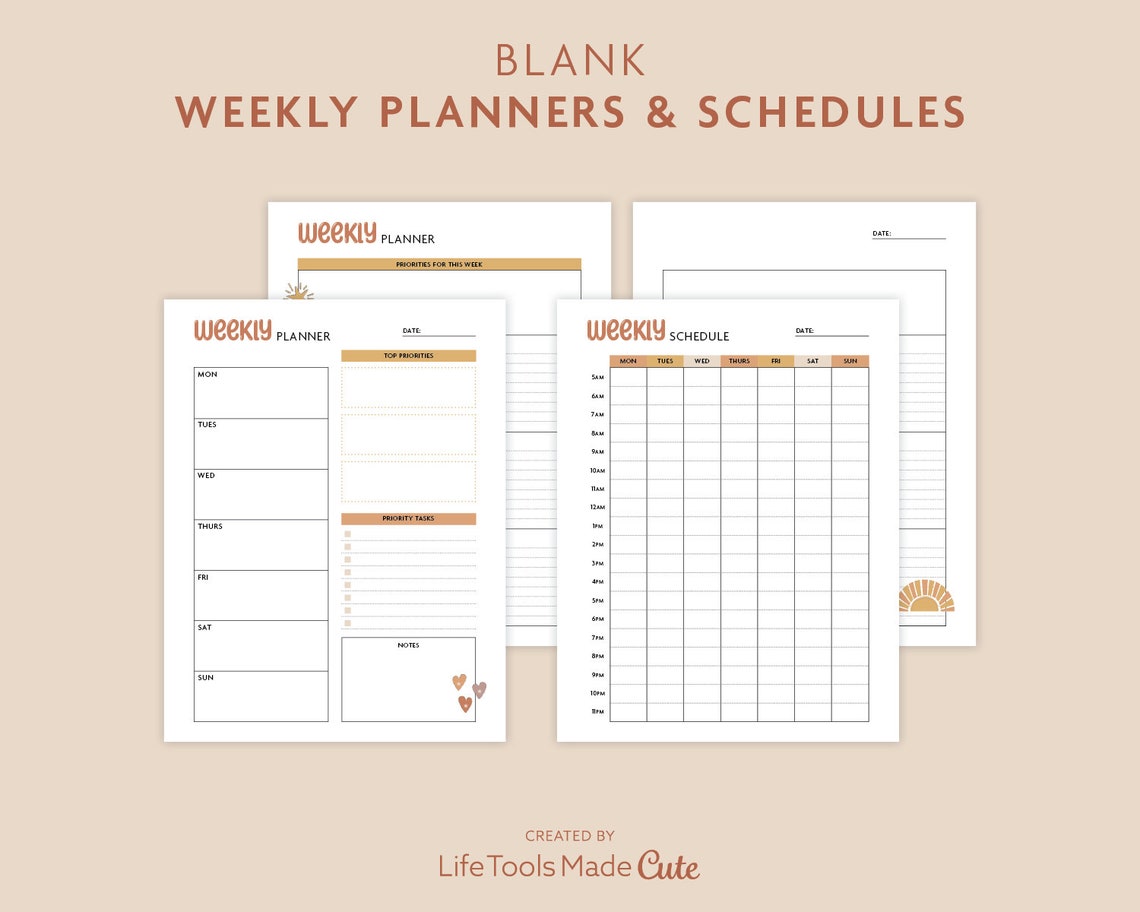 2023-2024 Printable & Digital Planner Pages +goal and Productivity ...