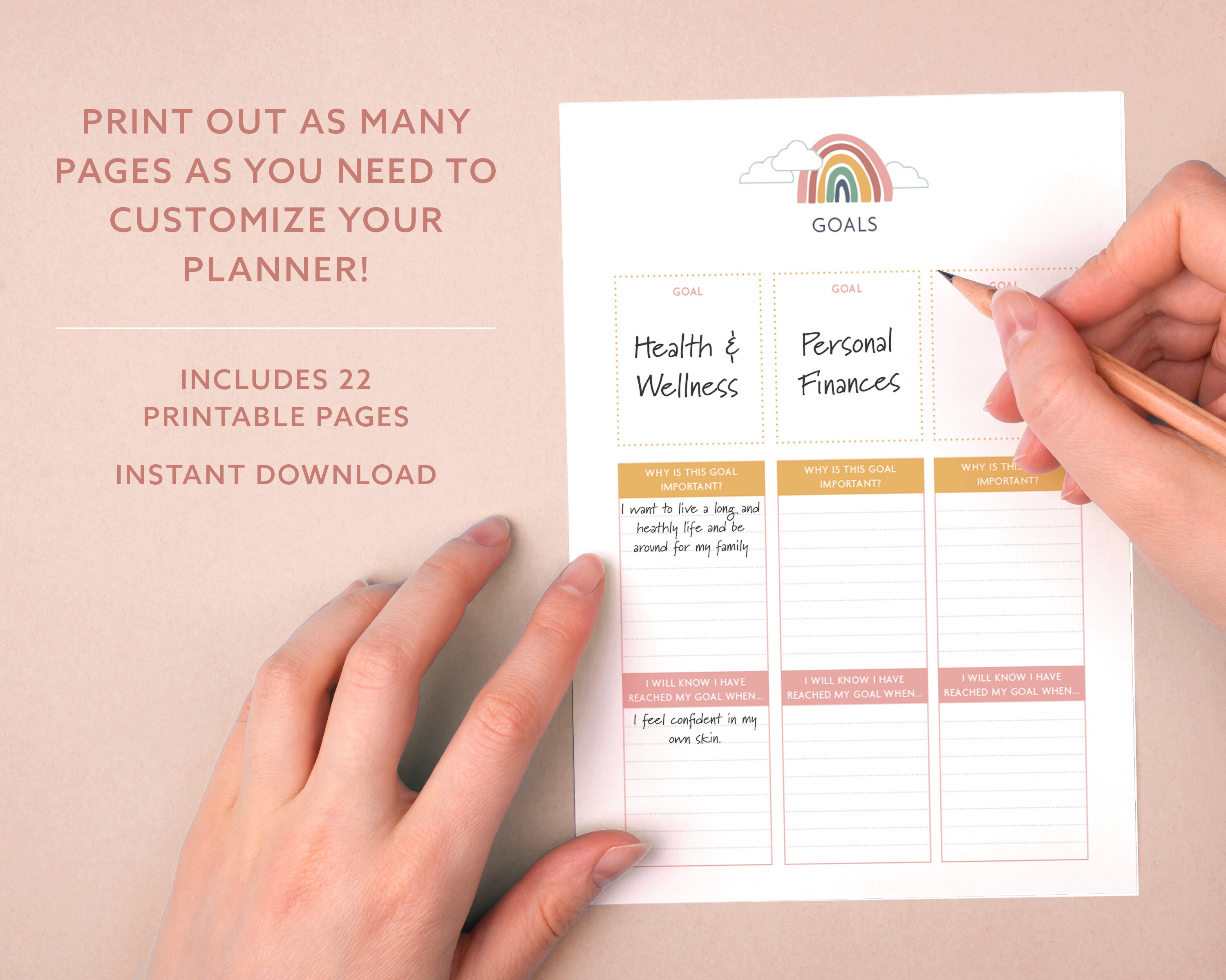 2022-2023 +goal Setting +productivity Yearly, Monthly & Weekly Planner ...