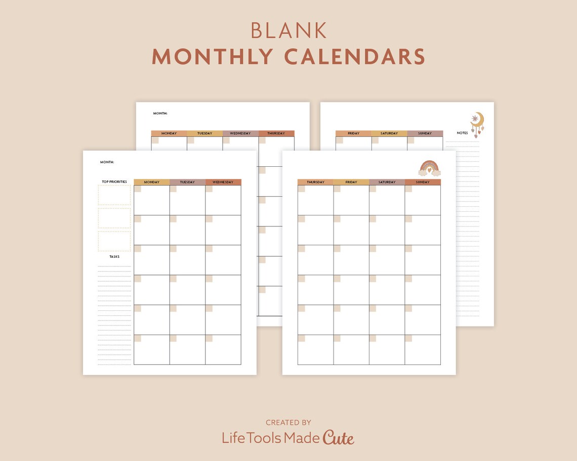 2023-2024 Printable & Digital Planner Pages +goal and Productivity ...