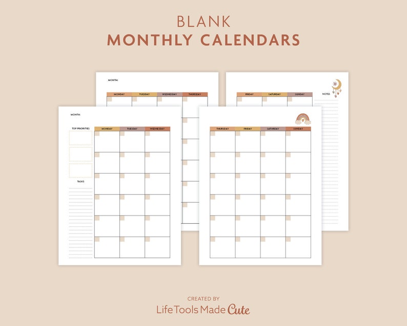 2023-2024 Printable & Digital Planner Pages +goal and Productivity ...