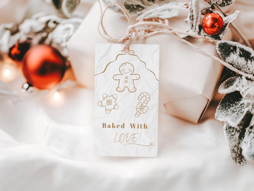 Printable Christmas Cookie Gift Tags: Holiday Baked Goods (digital ...