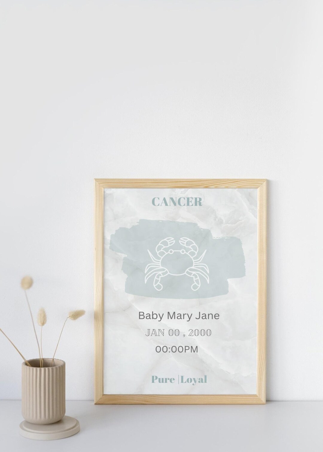 Custom Baby Cancer Zodiac Poster: Birth Keepsake Wall Art (downloadable ...