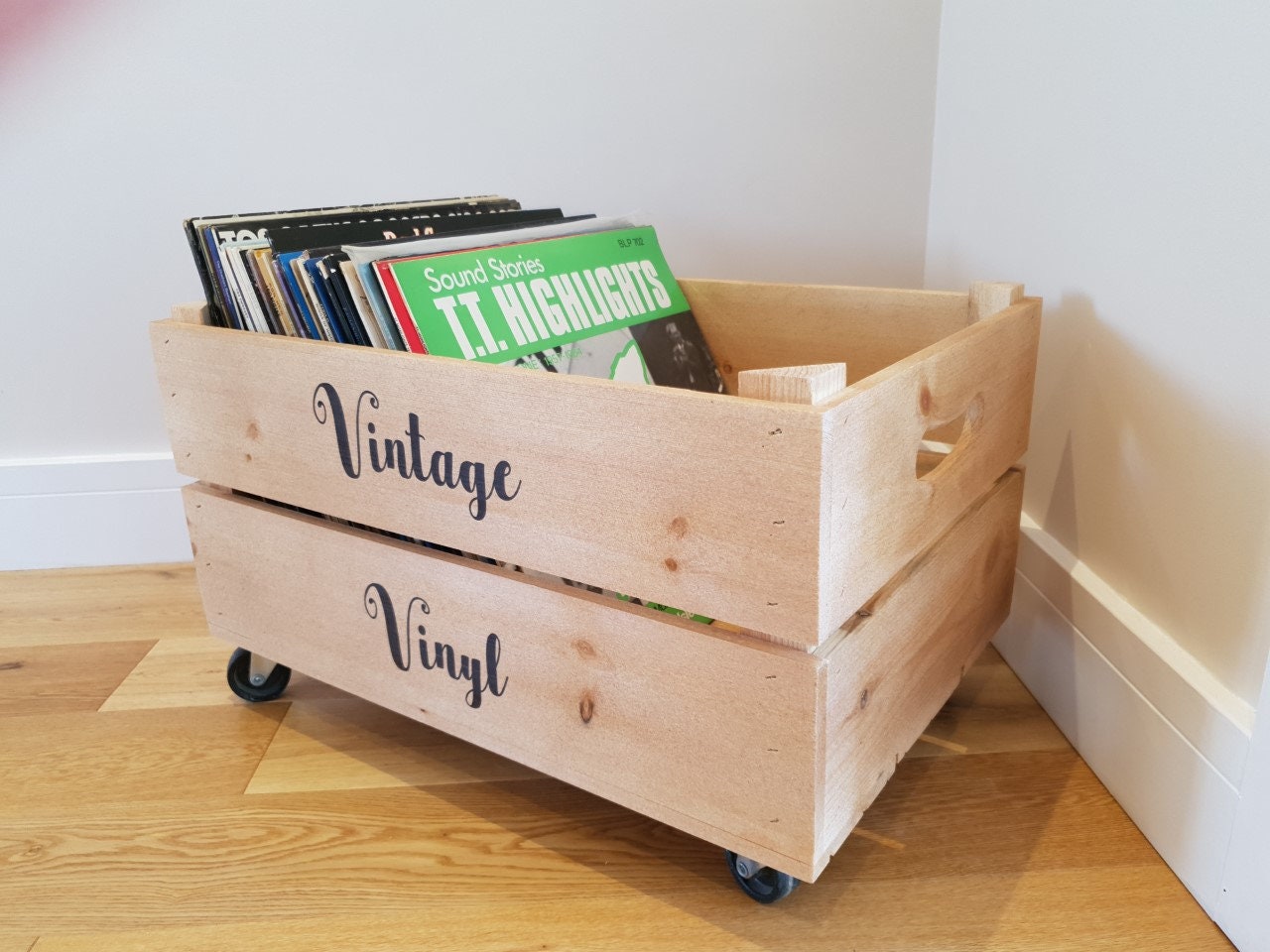 Personalised Vinyl Record Storage Crate - Etsy