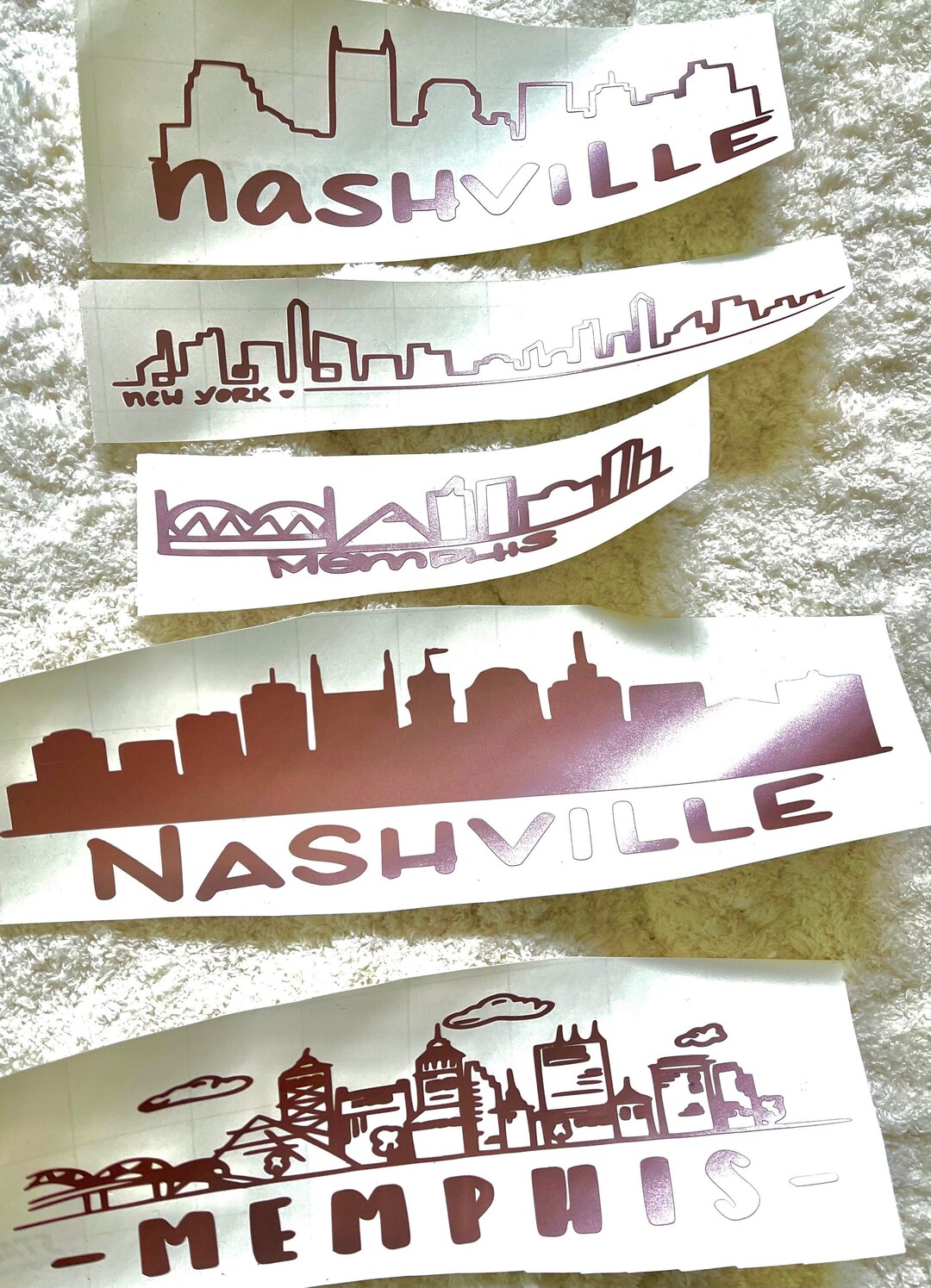 City Skyline Stickers/permanent Vinyl Decals - Etsy