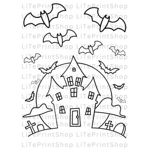 20 Printable Halloween Coloring Pages - Etsy
