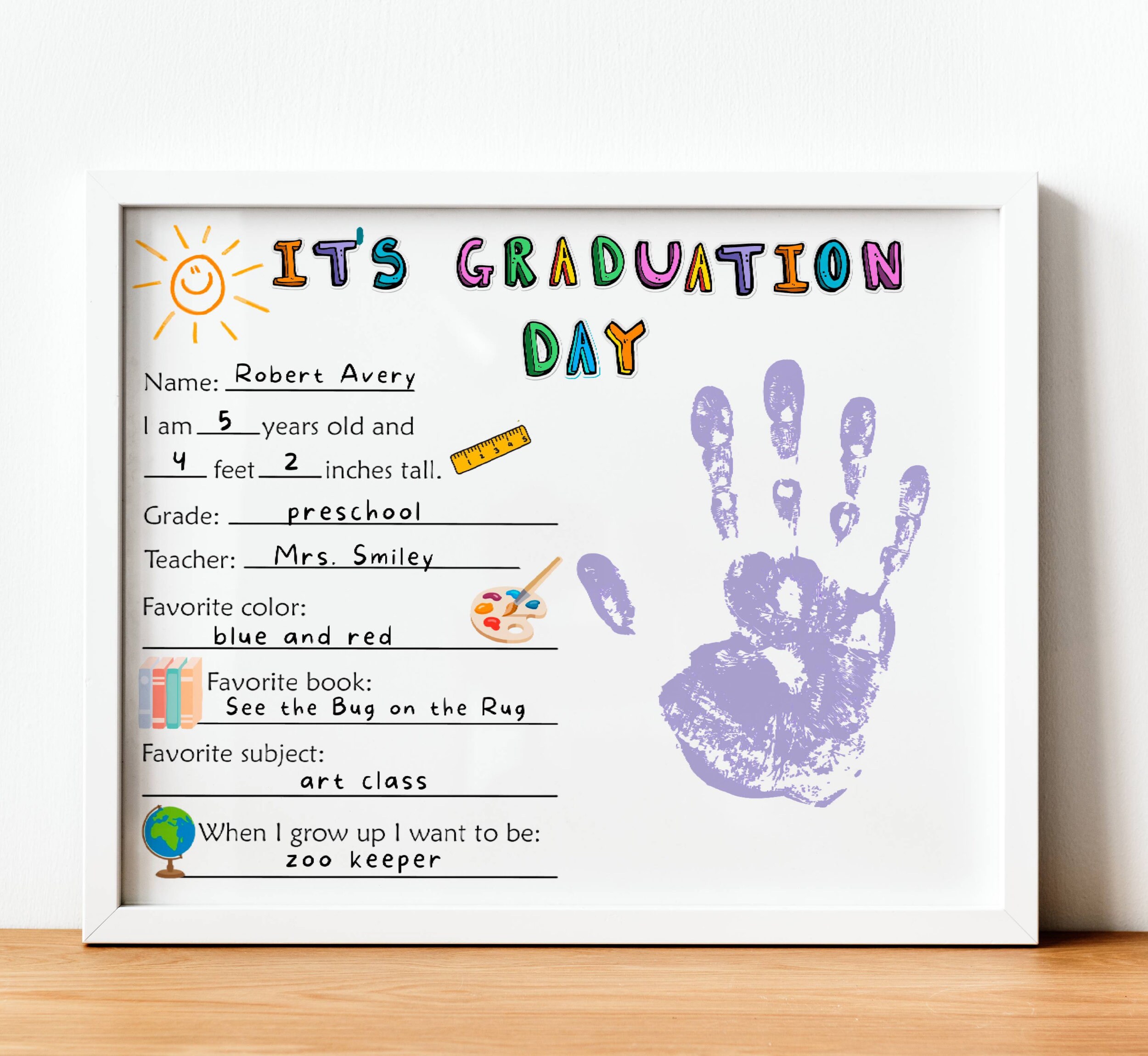Last Day of School Printable, Kindergarten Graduation Keepsake ...