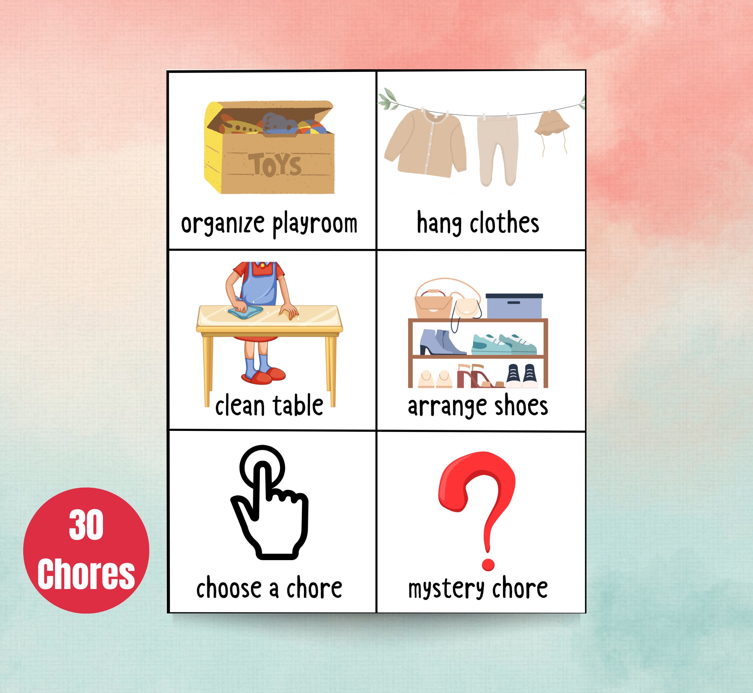 Daily Chore Cards for Kids, Chore, & Routine Cards - Etsy