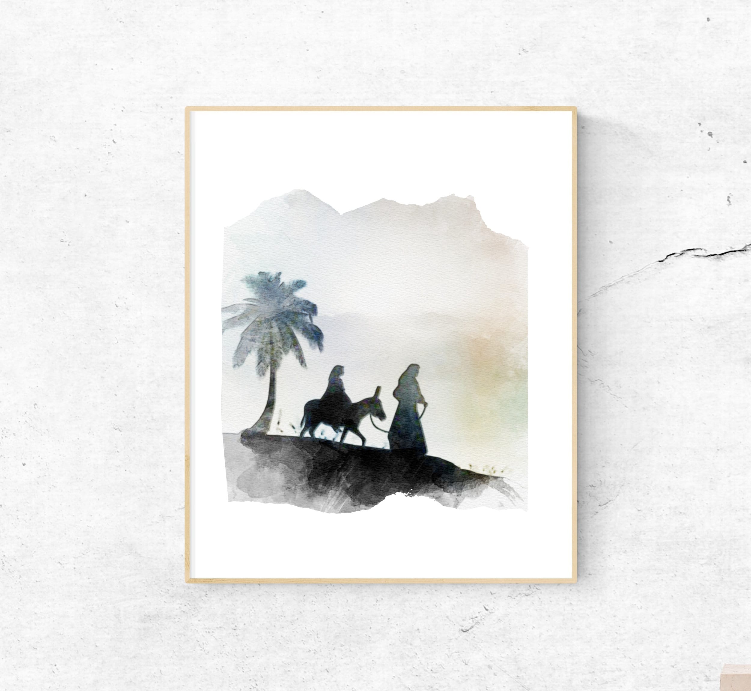 Watercolor Digital Download, Picture of Christ, Wall Art, Christmas ...