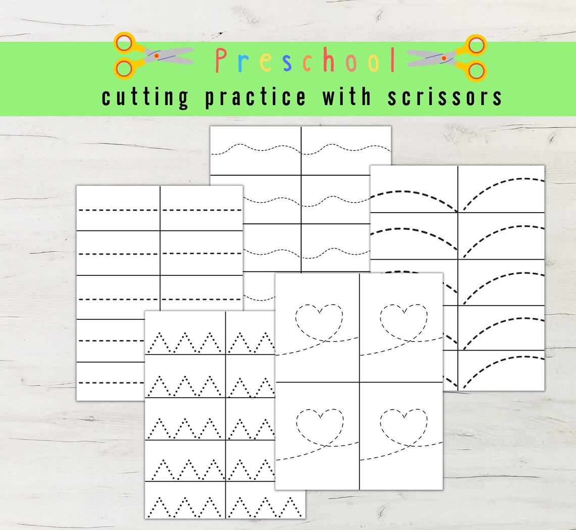 Beginning Scissors Practice Cutting Practice Montessori - Etsy